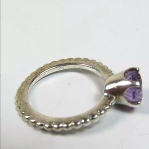 Pandora | Jewelry | Pandora Sterling Silver Amethyst Ring | Poshmark